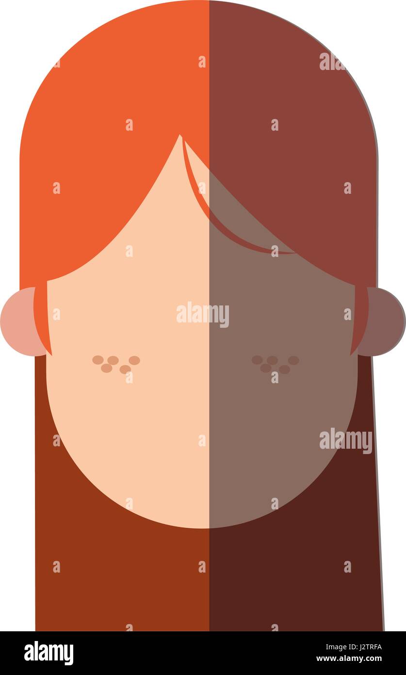 faceless head girl freckles people image Stock Vector Image & Art - Alamy