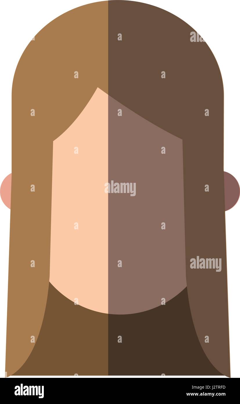 faceless head girl female people image Stock Vector Image & Art - Alamy