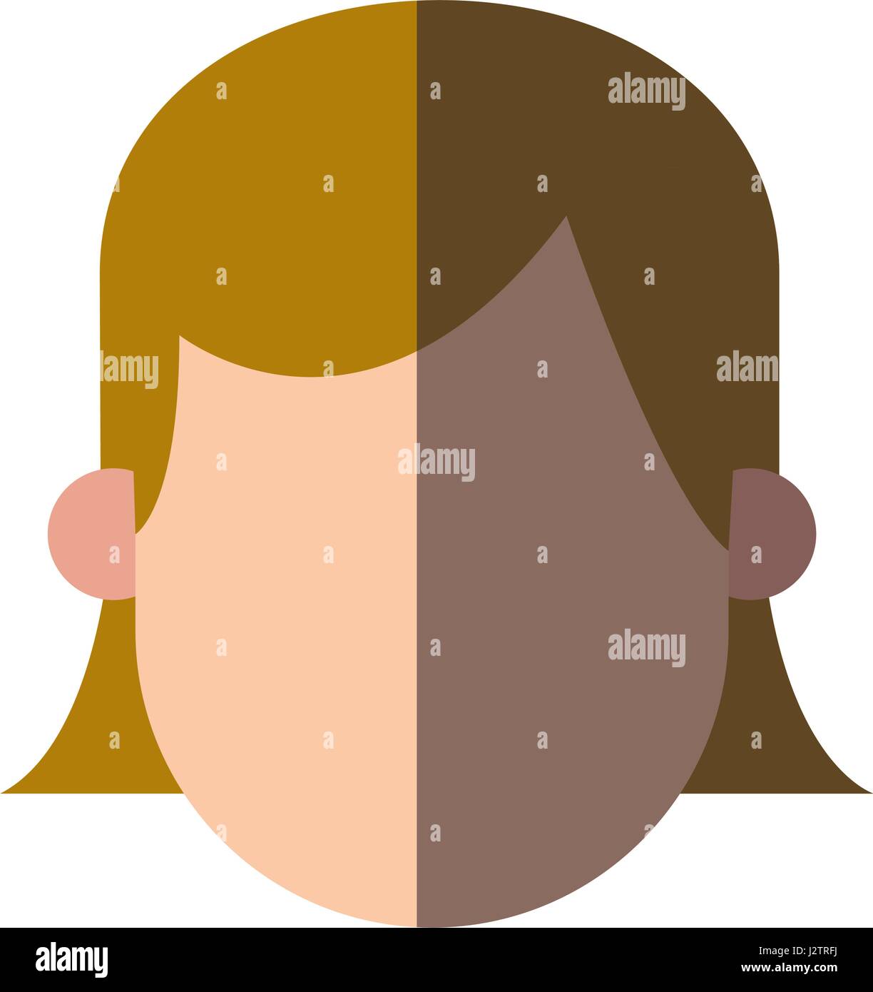 faceless head girl female people image Stock Vector Image & Art - Alamy