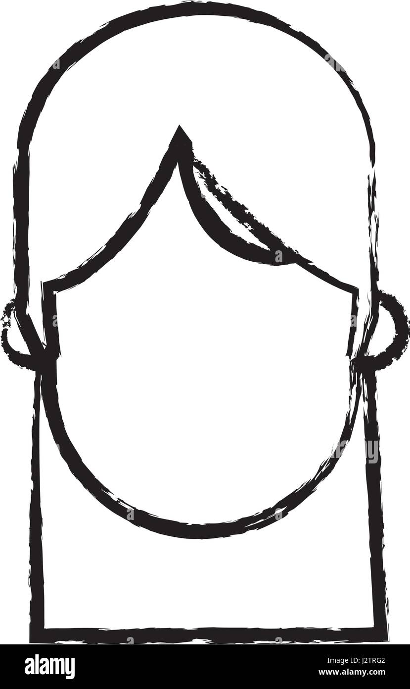 faceless head girl people sketch Stock Vector Image & Art - Alamy