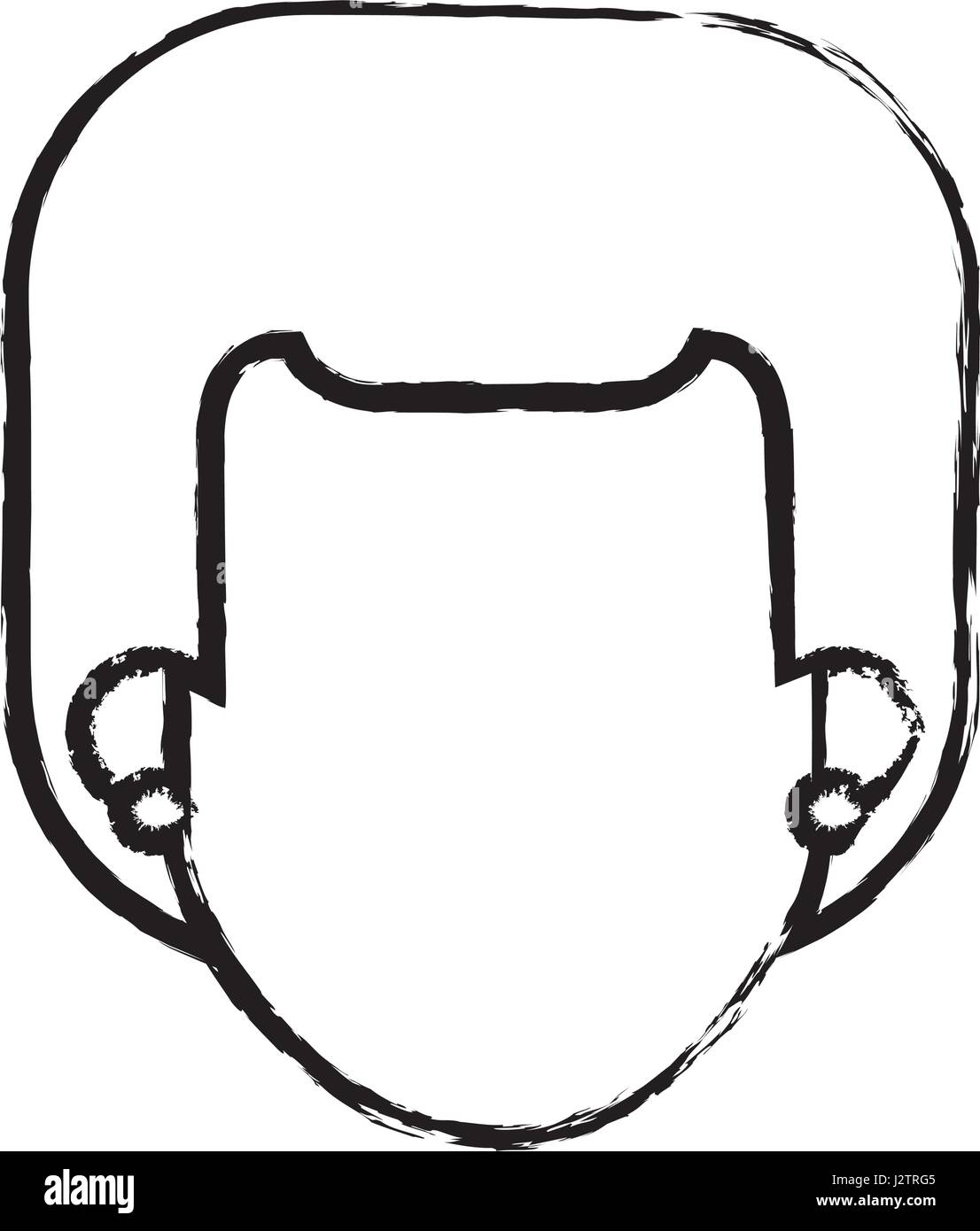 head faceless girl with earrings sketch Stock Vector Image & Art - Alamy