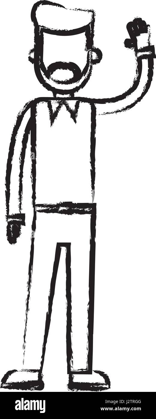 Guy Standing Up Drawing