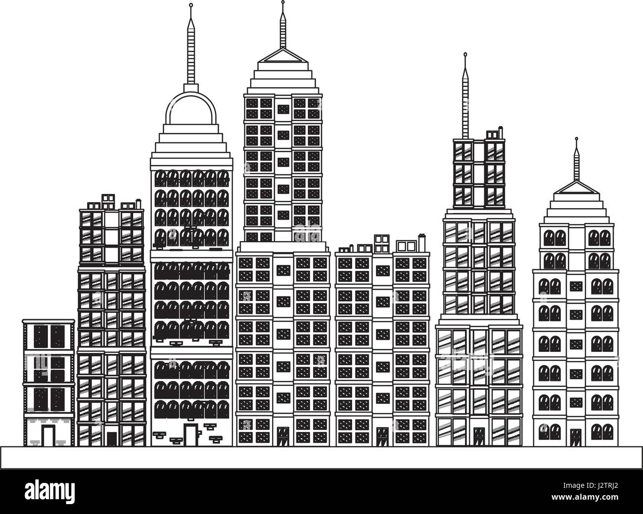 High line towers Stock Vector Images - Alamy