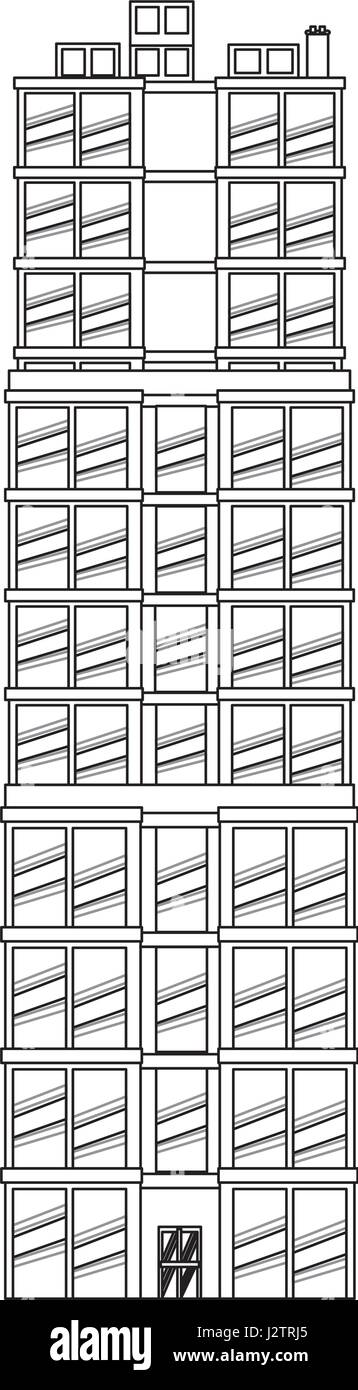 building real estate apartment image outline Stock Vector Image & Art ...