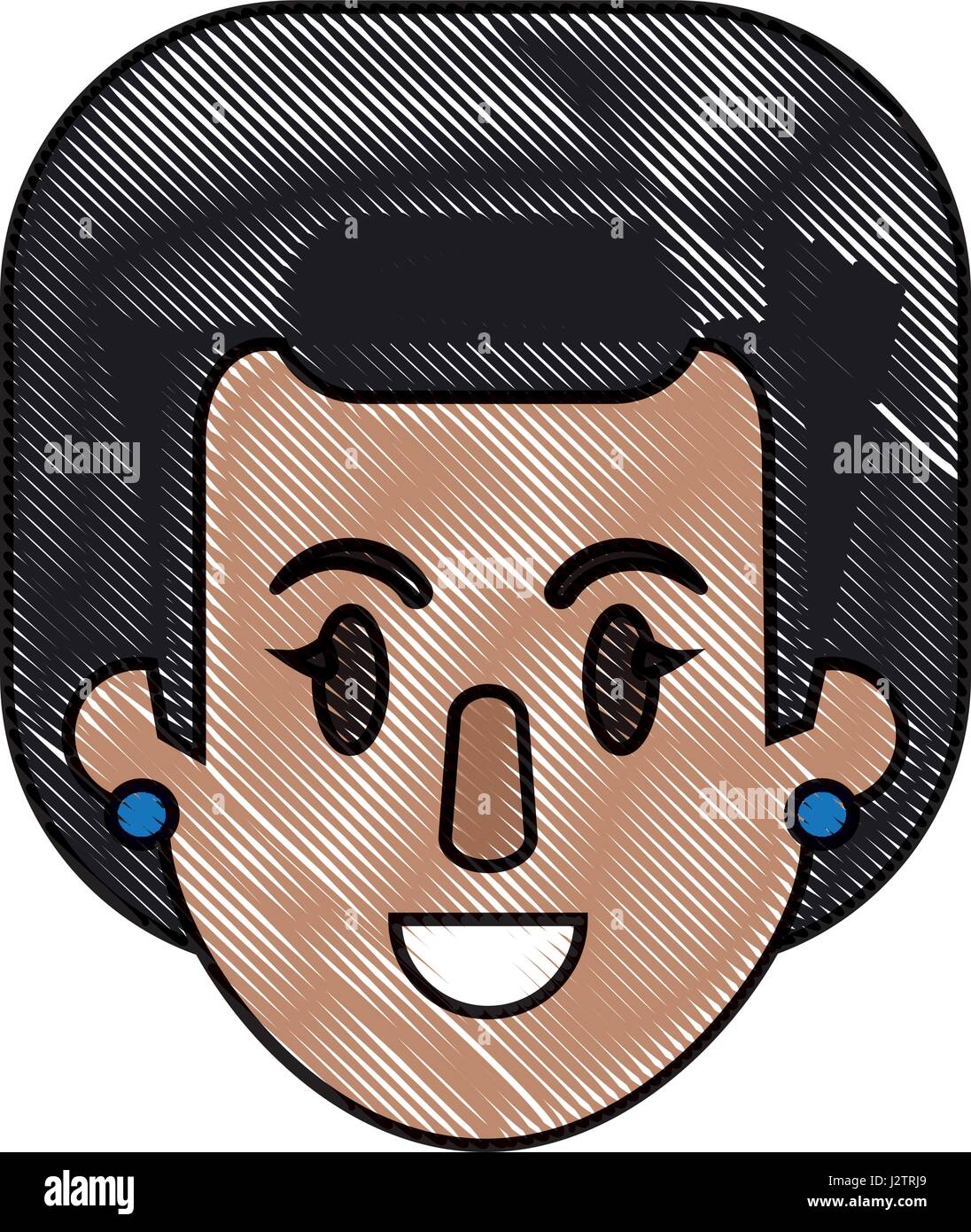 drawing afro woman head smiling design Stock Vector Image & Art - Alamy