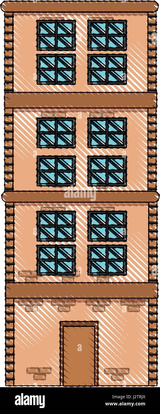 drawing building home brick construction architecture image Stock ...