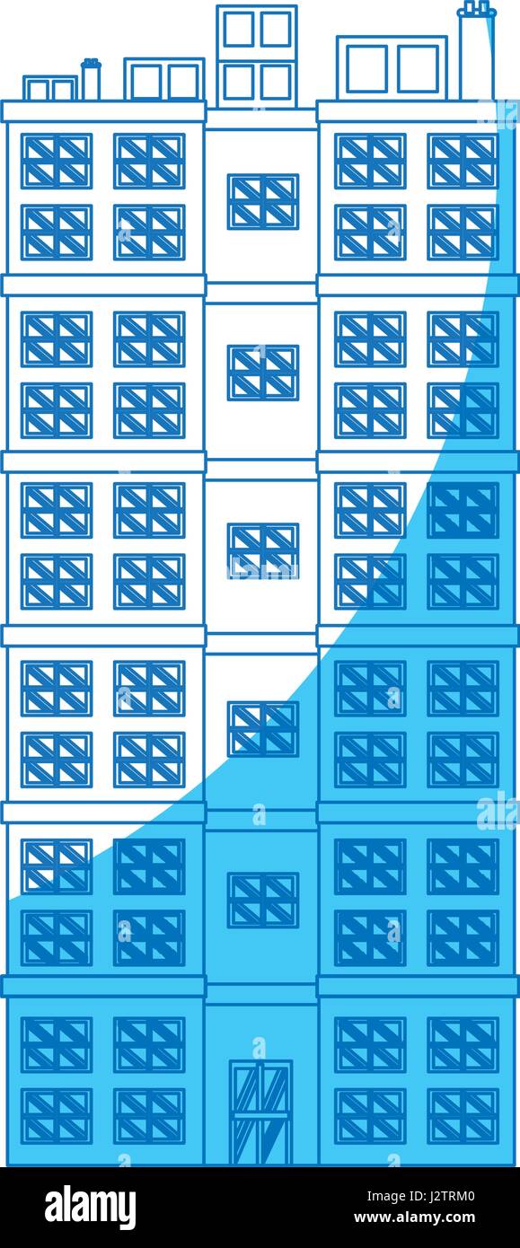 Modern condo building blue Stock Vector Images - Alamy