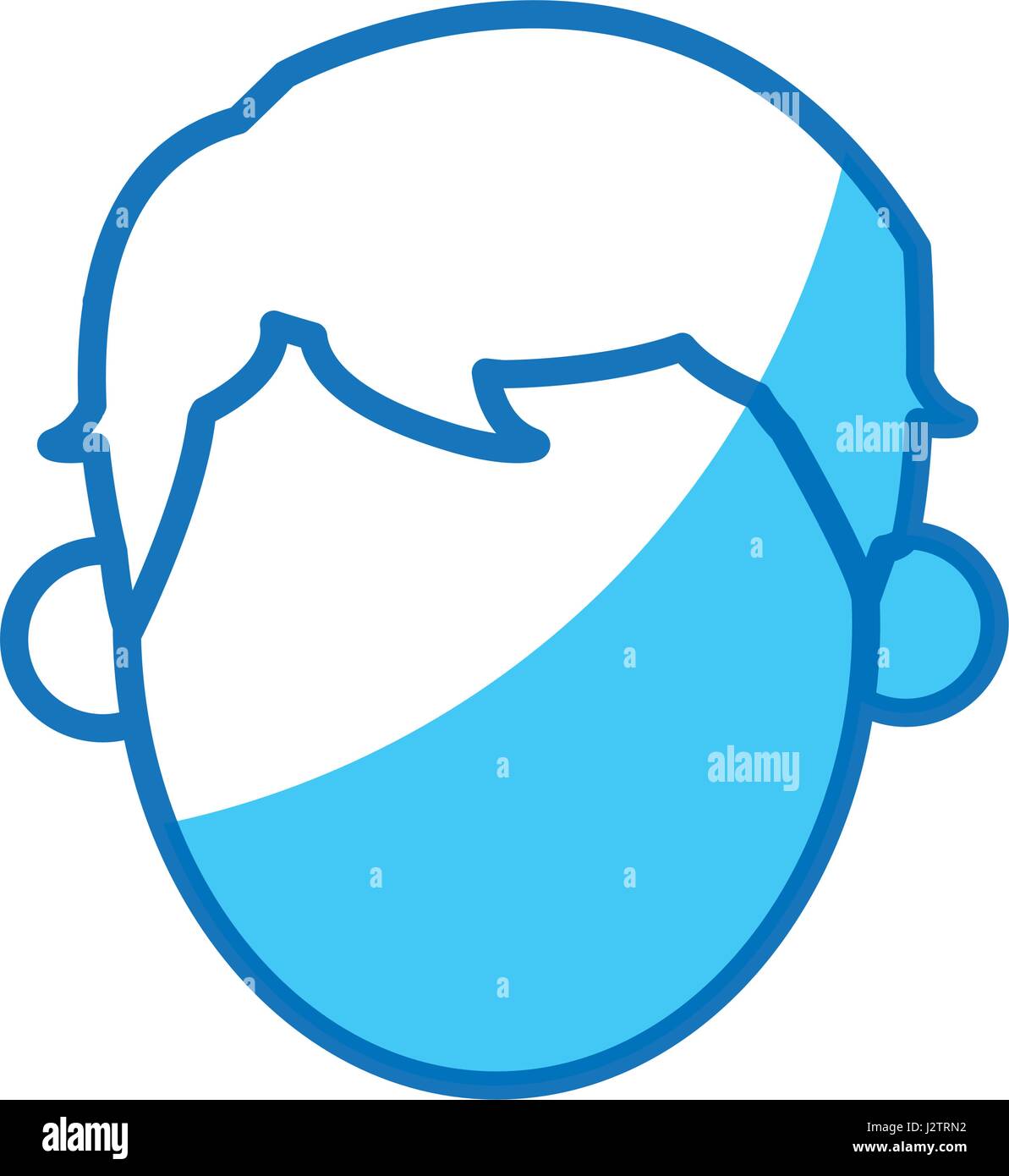 blue outline head no face man Stock Vector Image & Art - Alamy