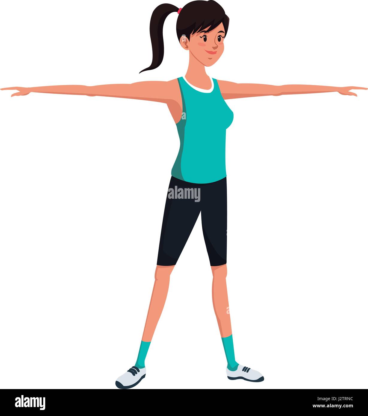 sport girl exercise training image Stock Vector Image & Art - Alamy