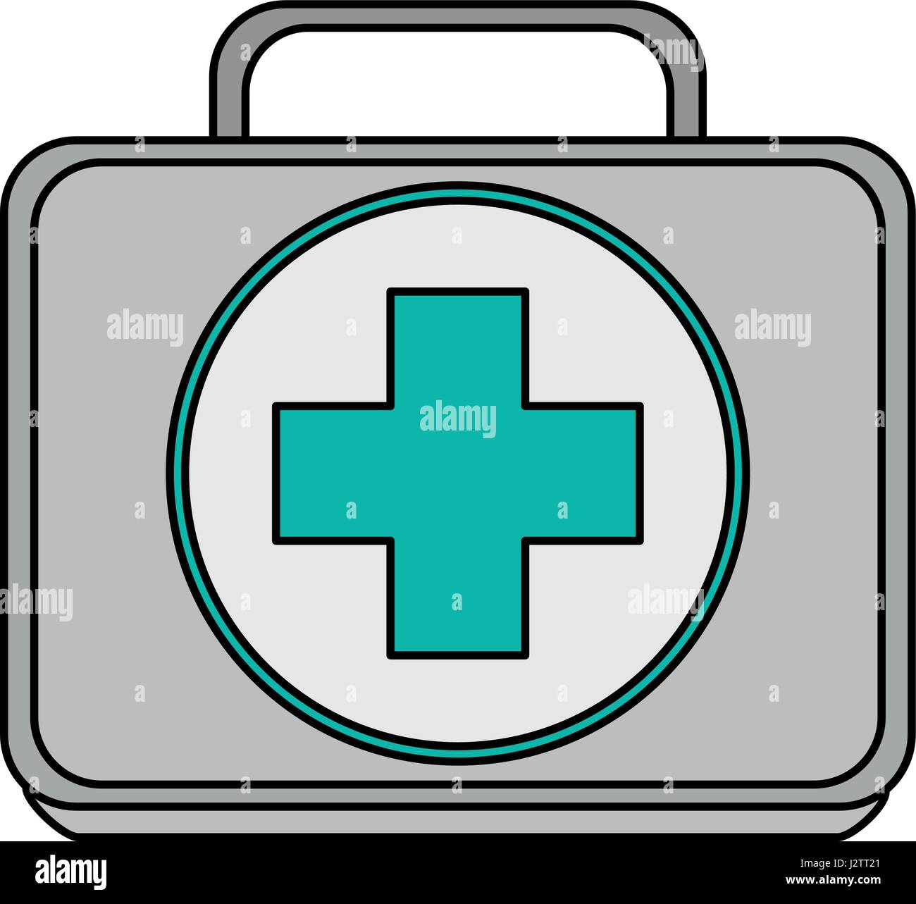 colorful realistic image first aid kit with symbol cross Stock Vector ...