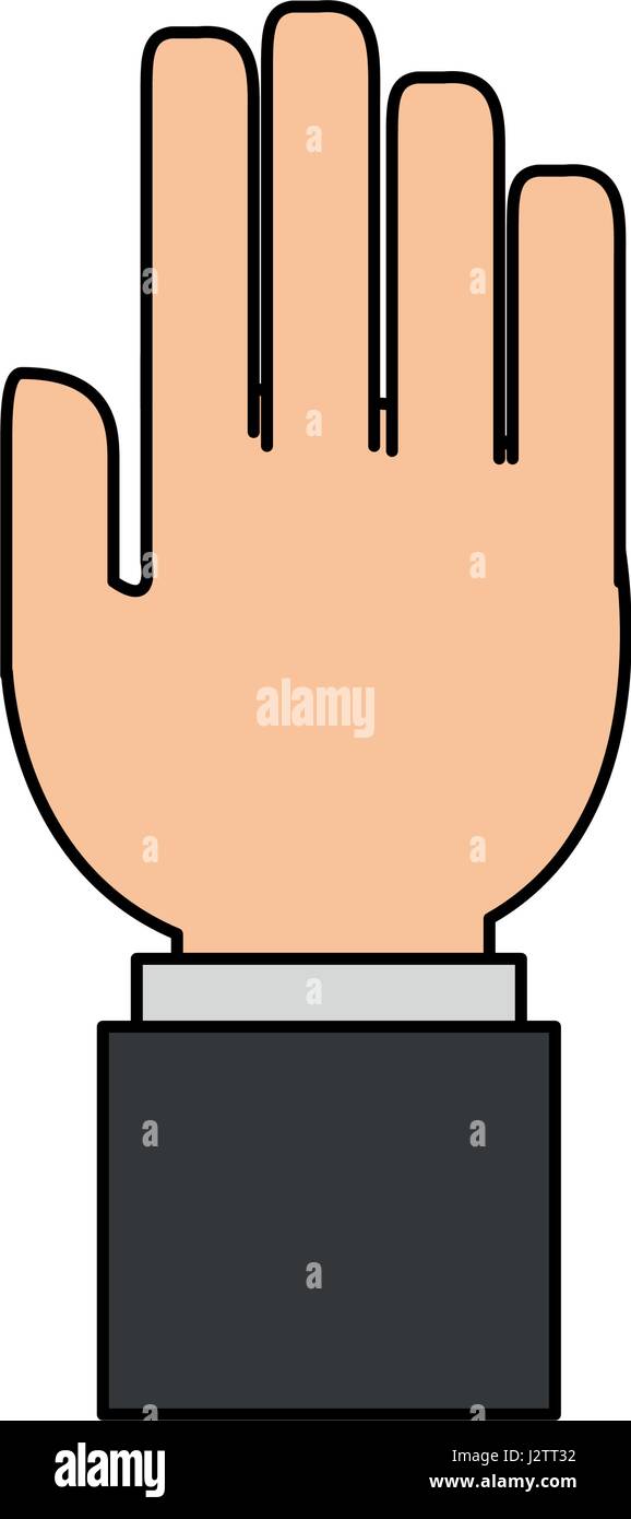 Man hand palm side view Stock Vector Images - Alamy