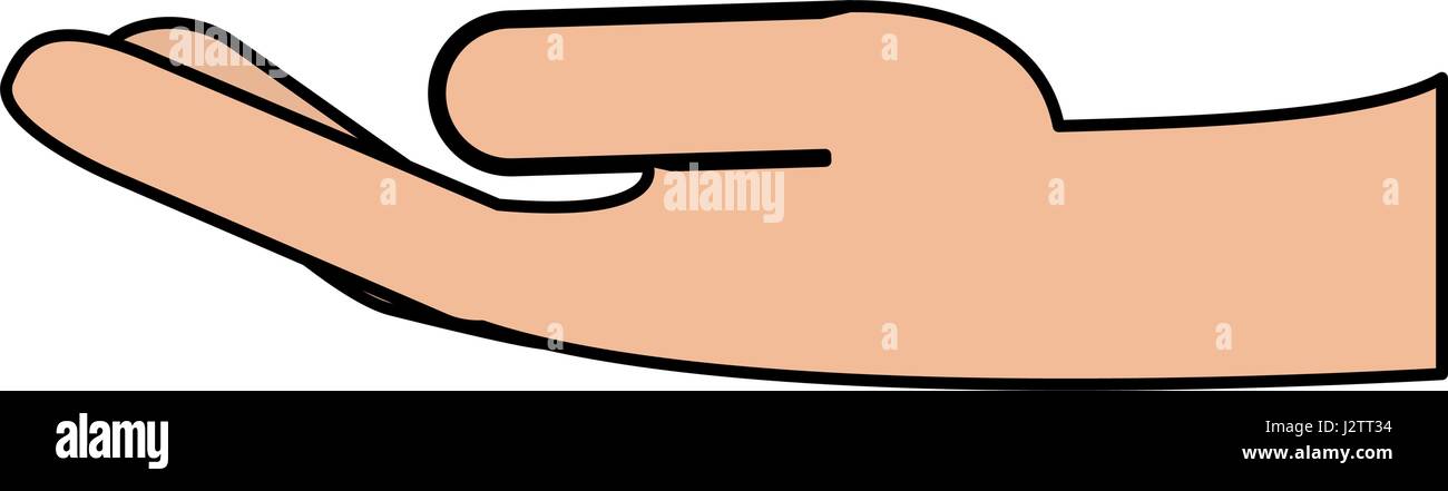 colorful caricature image side view hand Stock Vector Image & Art - Alamy