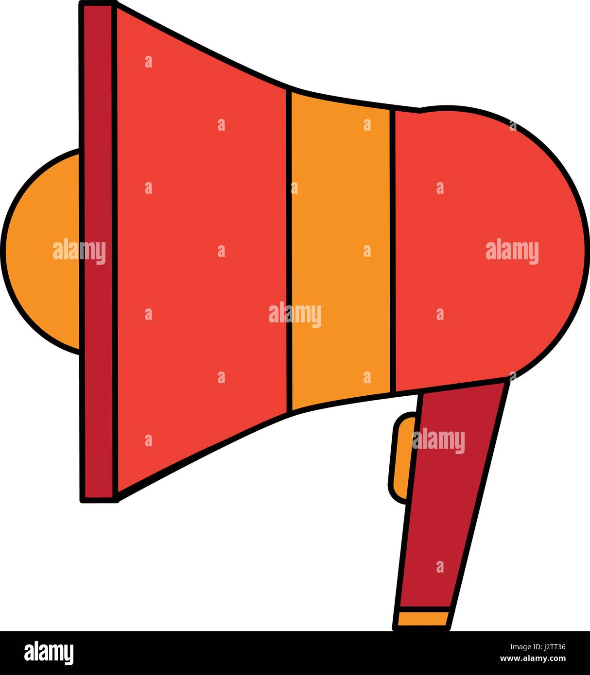 colorful realistic image megaphone element sound Stock Vector Image ...