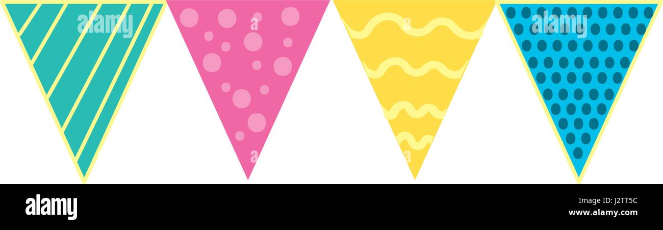 party flags to decoration happy birthday Stock Vector Image & Art - Alamy