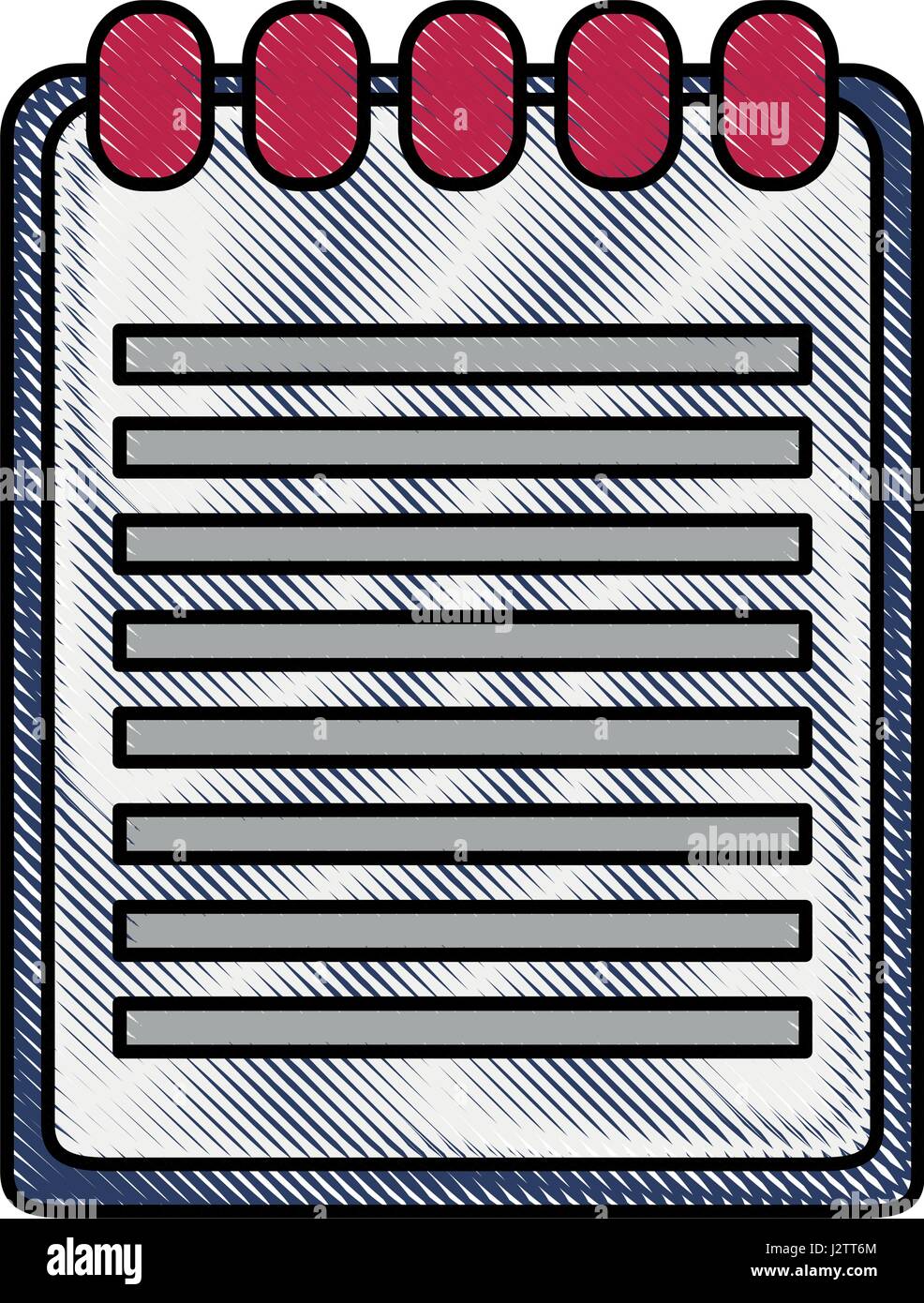 color blurred stripe caricature image notebook spiral with sheets Stock ...