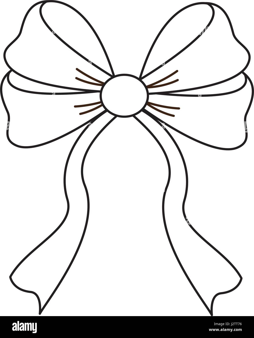 line ribbon bow to decoration gift present Stock Vector Image & Art - Alamy