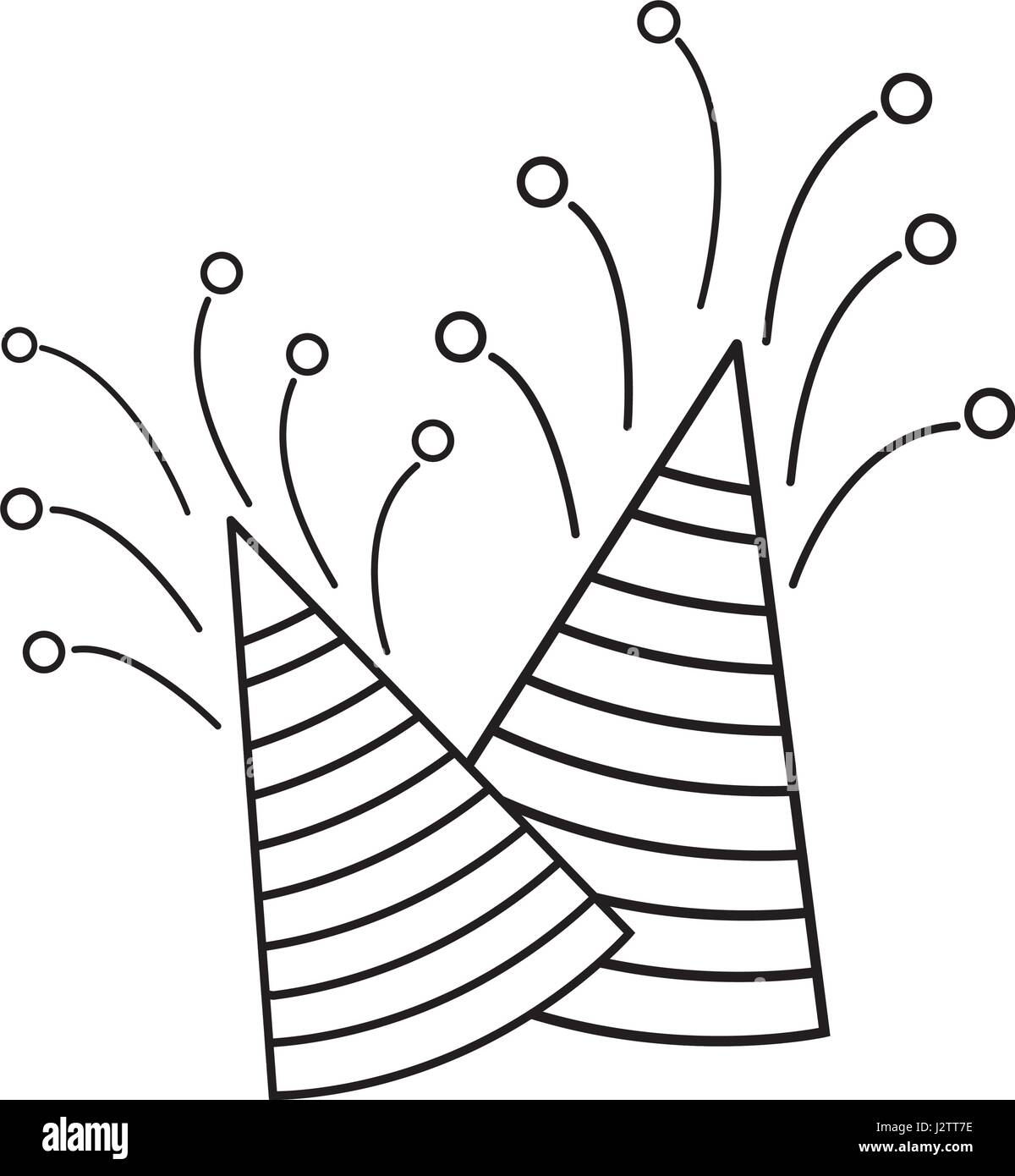 line hats party to cebrate happy birthday Stock Vector Image & Art - Alamy