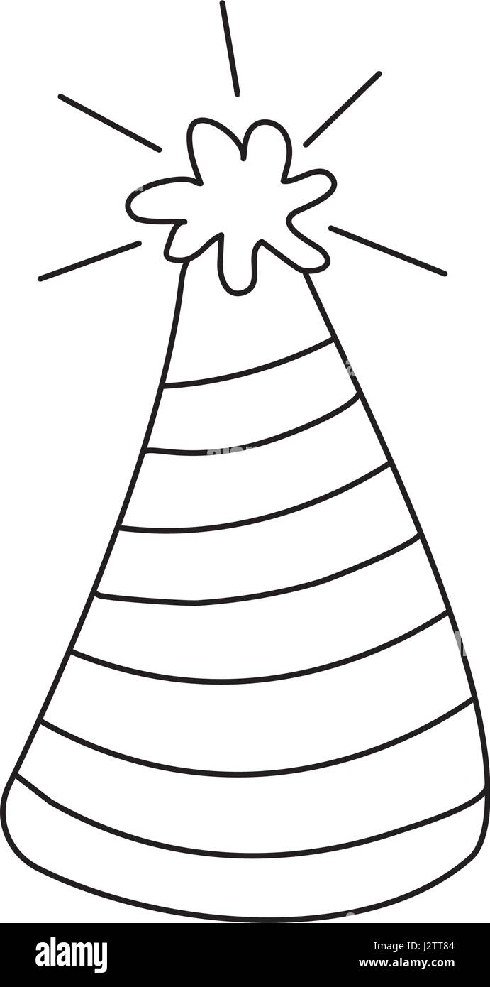 line hat party to cebrate happy birthday Stock Vector Image & Art - Alamy