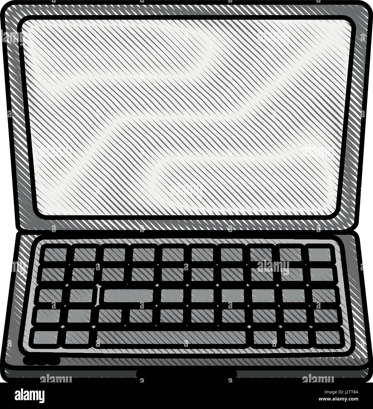 color blurred stripe caricature laptop computer tech device Stock ...