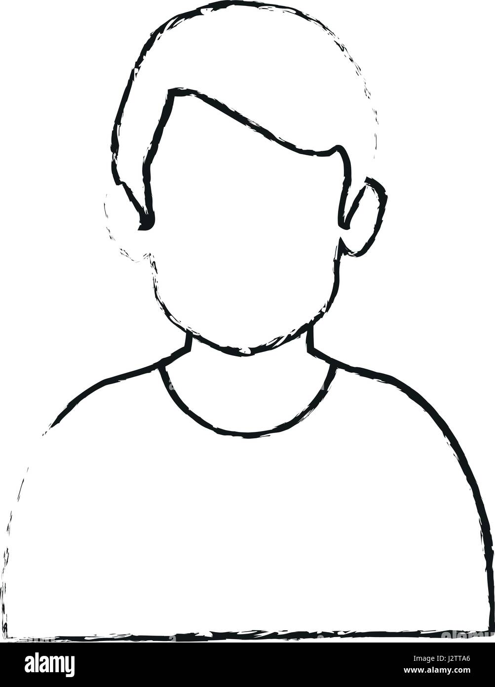 Silhouette drawing faceless half body hi-res stock photography and ...