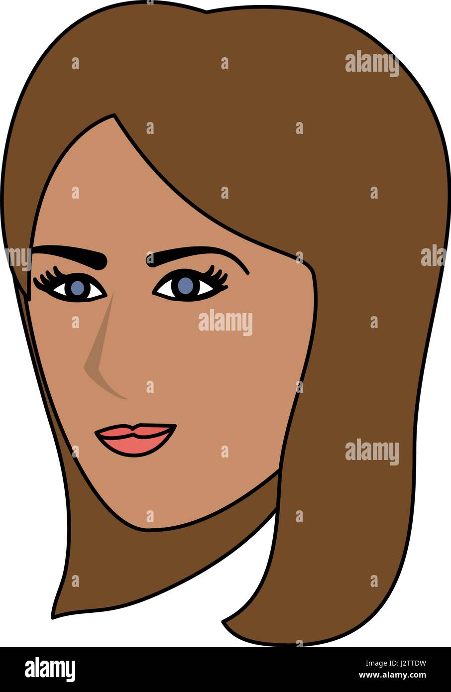 Side Profile Face Cartoon