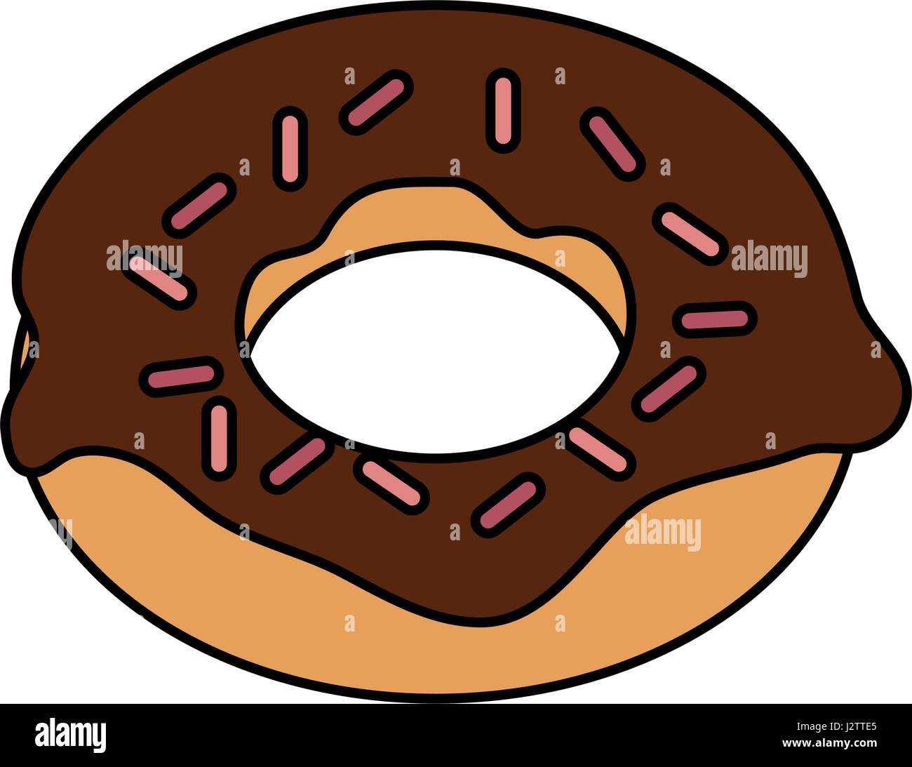 color image cartoon donut with colored sparks Stock Vector Image & Art ...