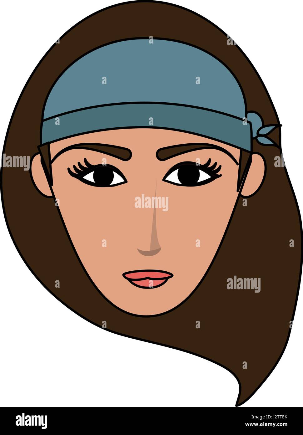 Color silhouette cartoon front face hi-res stock photography and images ...