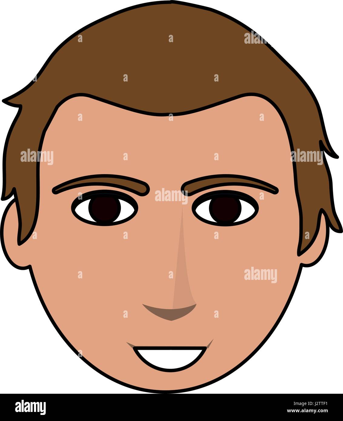 Color image cartoon front face hi-res stock photography and images - Alamy
