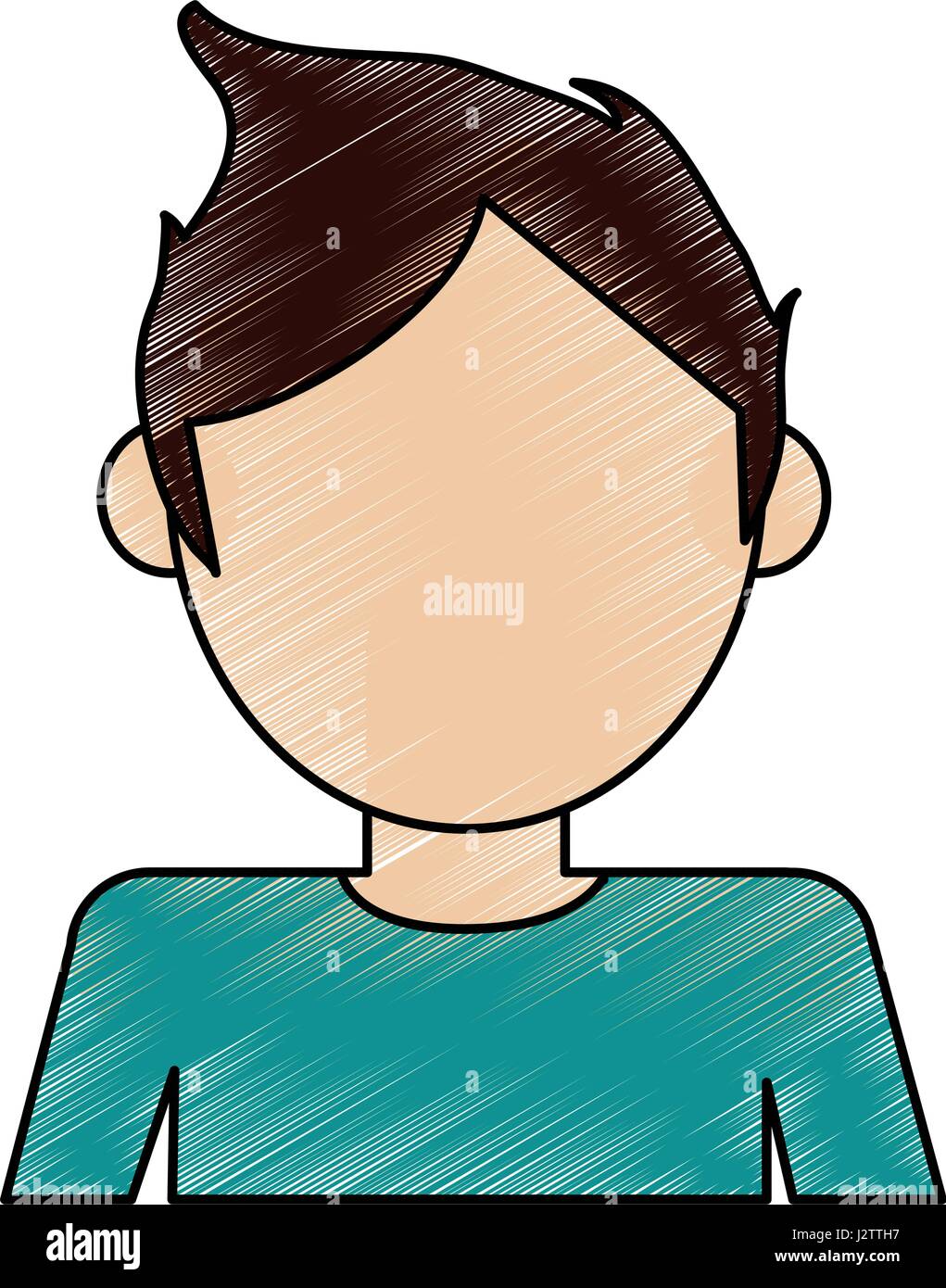 Color image cartoon faceless front hi-res stock photography and images ...