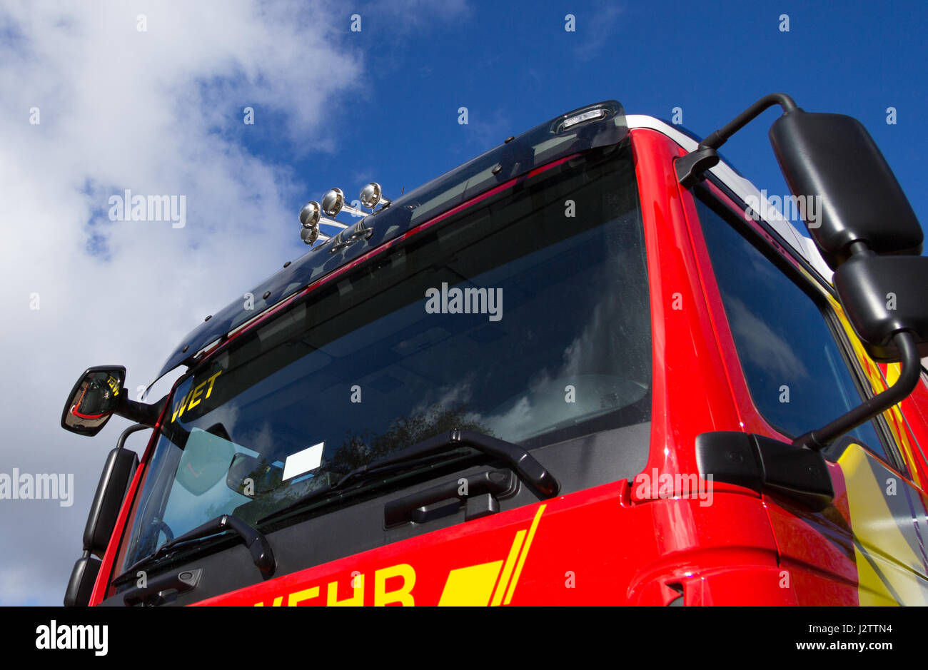 HANNOVER / GERMANY - APRIL 25, 2017: german fire engine stands on ...