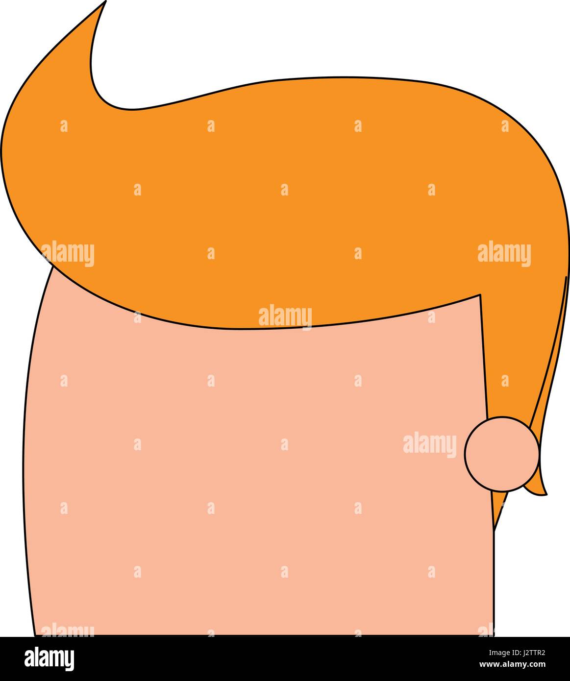color image cartoon faceless side view man with hairstyle Stock Vector ...