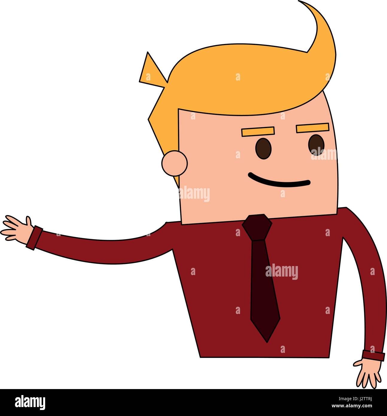 color image half body cartoon business guy Stock Vector Image & Art - Alamy
