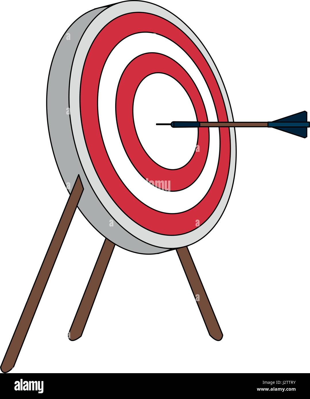 color image side view target in tripod with arrow Stock Vector Image ...