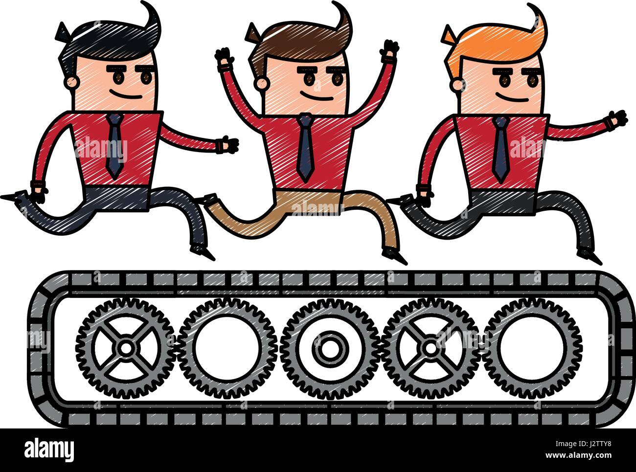 Cartoon teamwork hi-res stock photography and images - Alamy