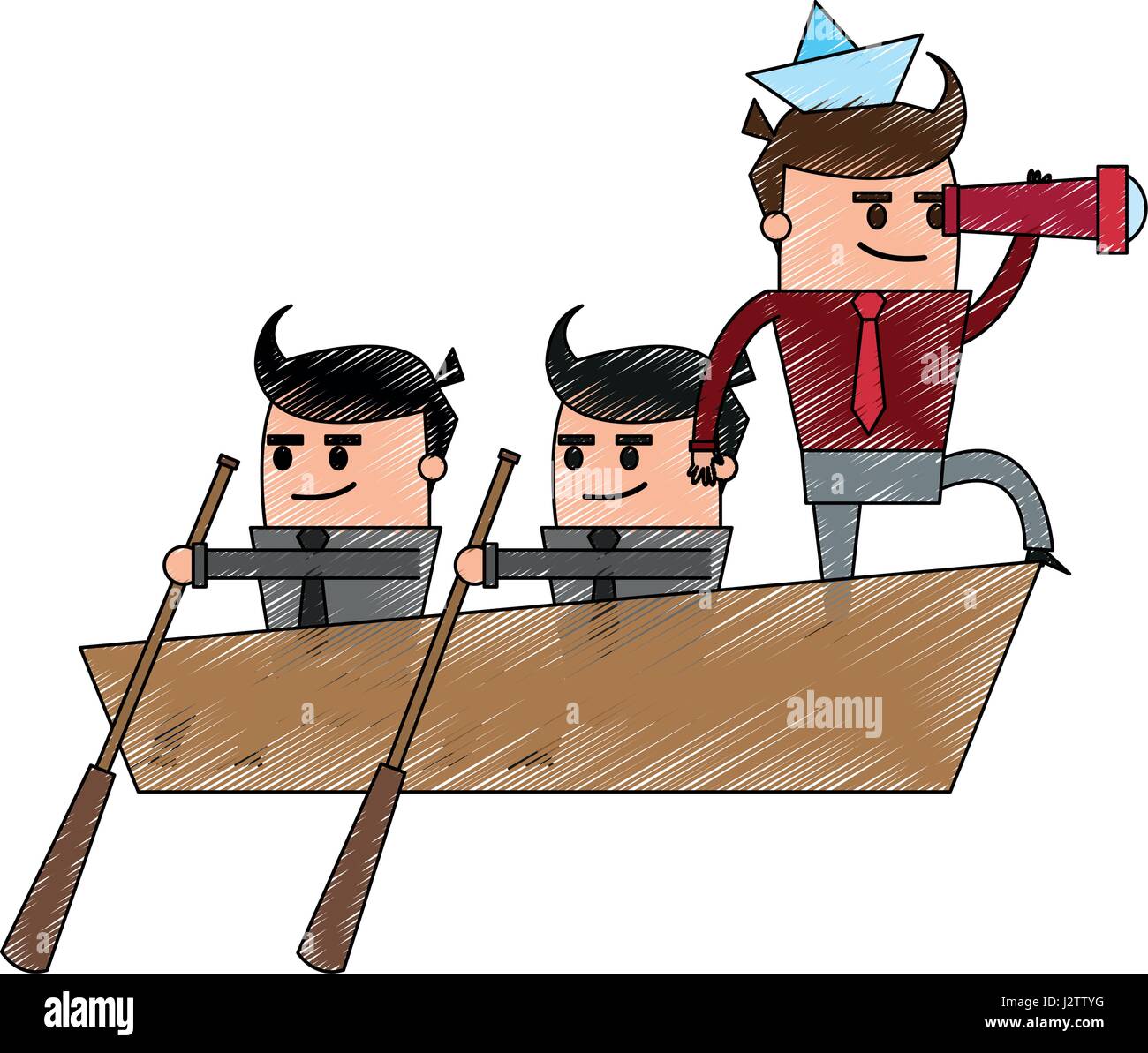 Young boat captain Stock Vector Images - Alamy