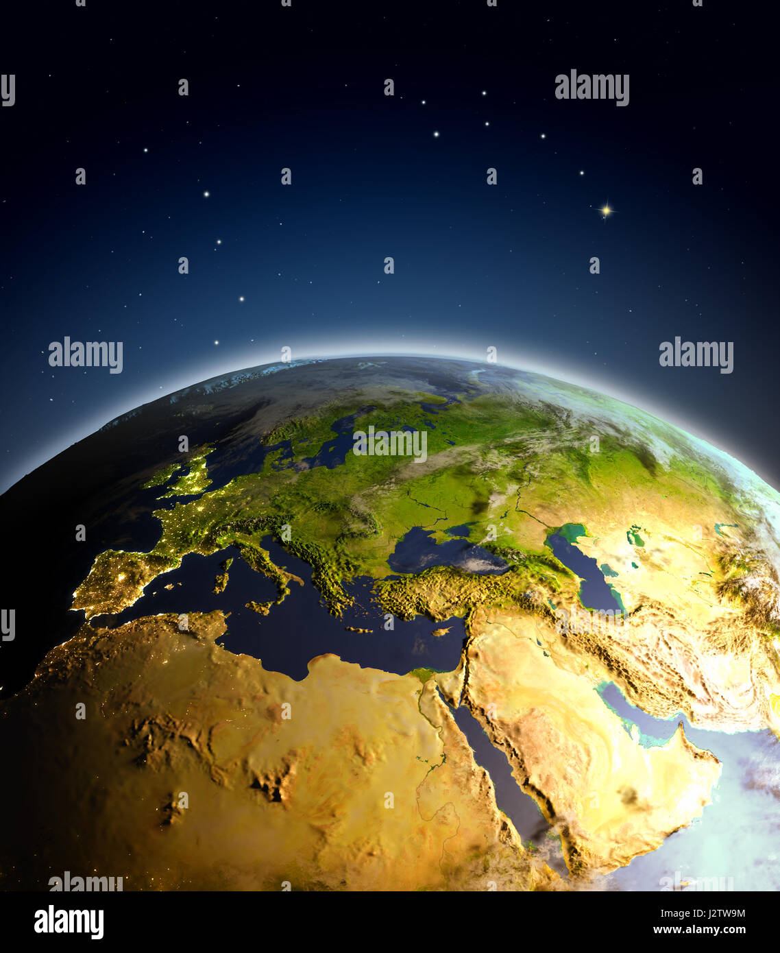 Emea map illustration hi-res stock photography and images - Alamy