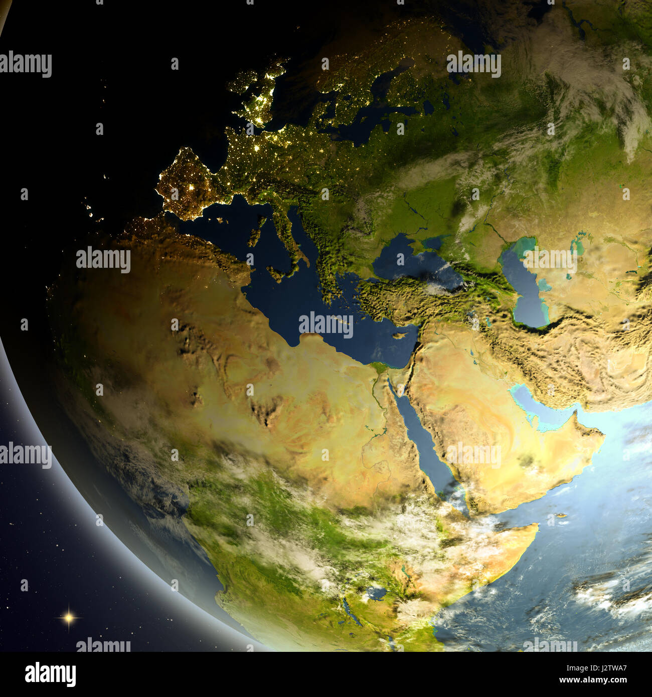 Emea map illustration hi-res stock photography and images - Alamy