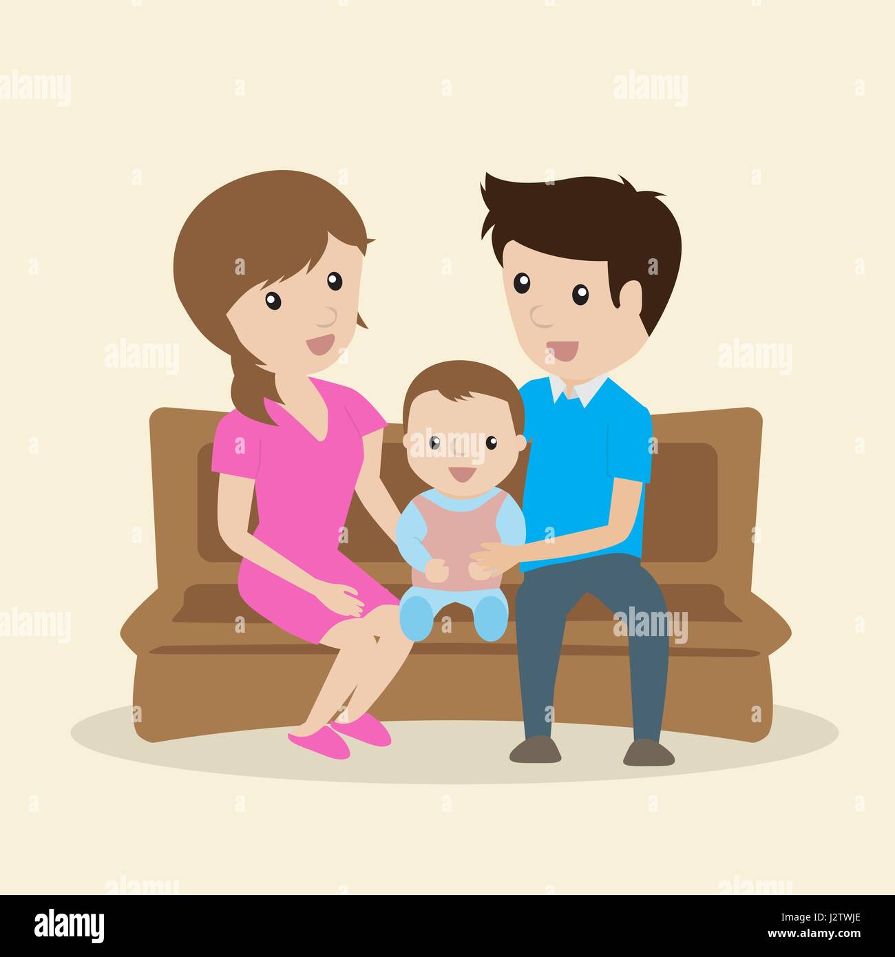 I Love My Family Cartoon