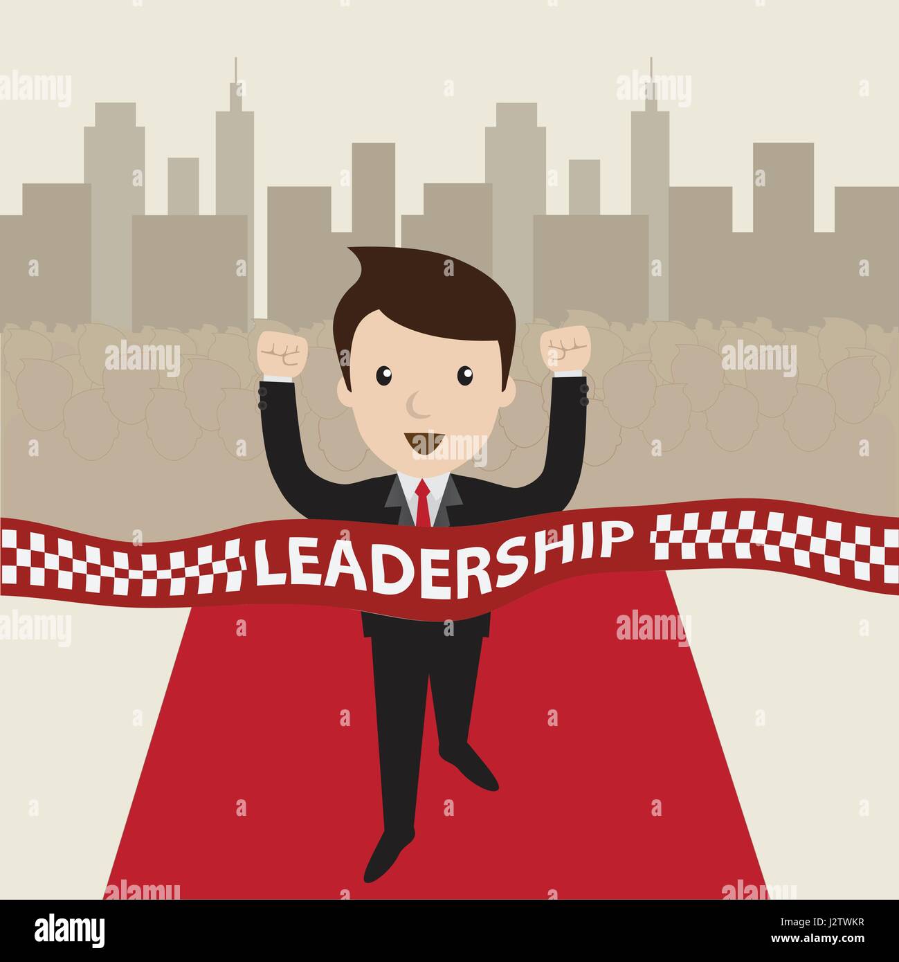 Cartoon vector. Leadership concept Stock Vector Image & Art - Alamy