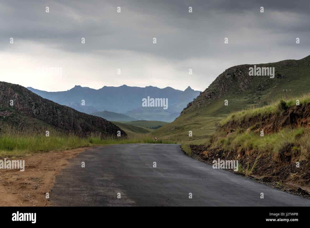 Road in Underberg, South-Africa Stock Photo - Alamy