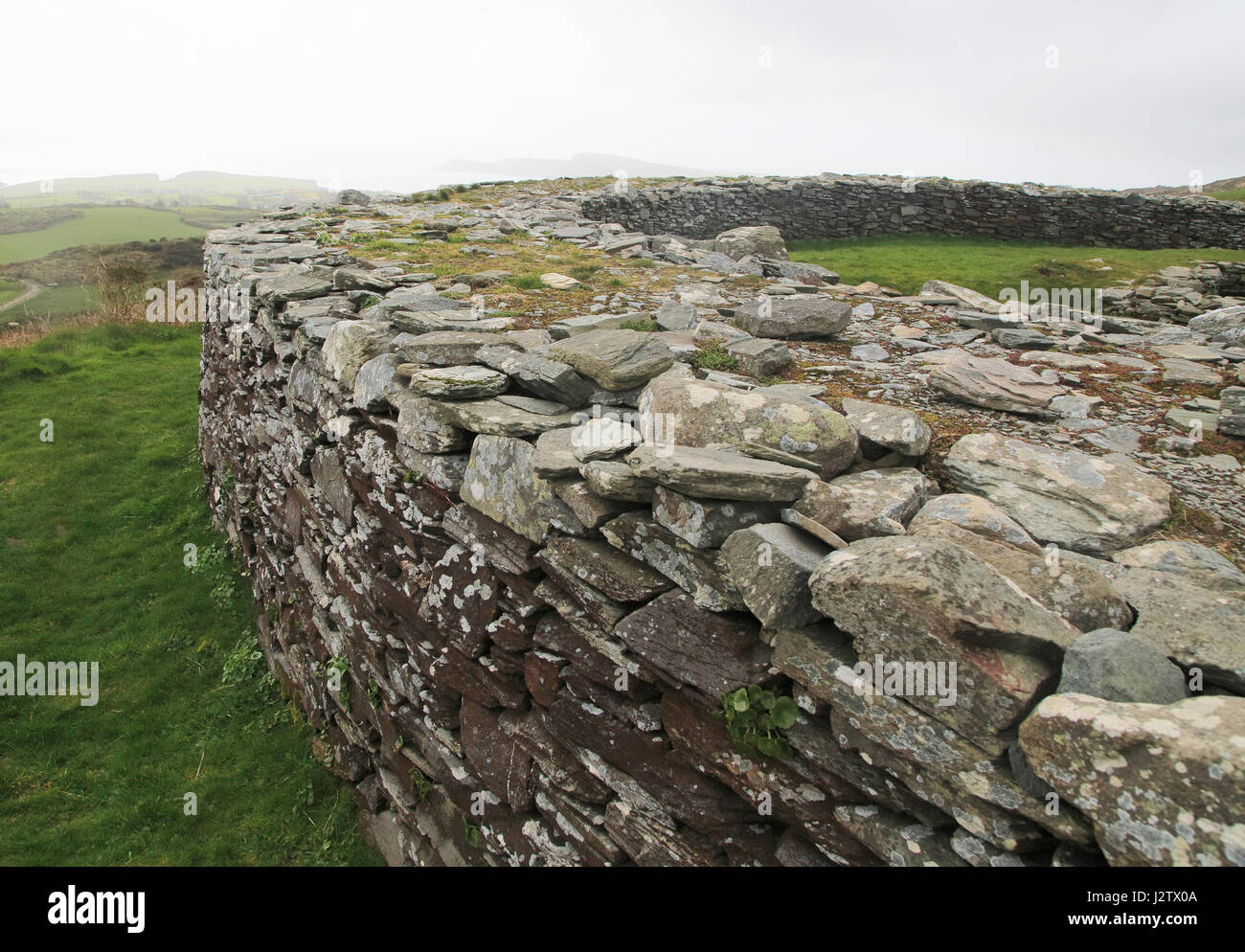 Knockdrum Iron Age stone fort perimeter defensive walls, near ...