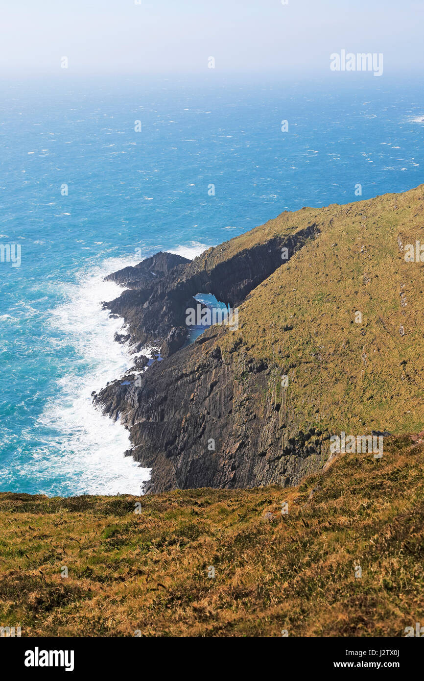 Natural arch in cliffs, Cape Clear Island, County Cork, Ireland, Irish ...