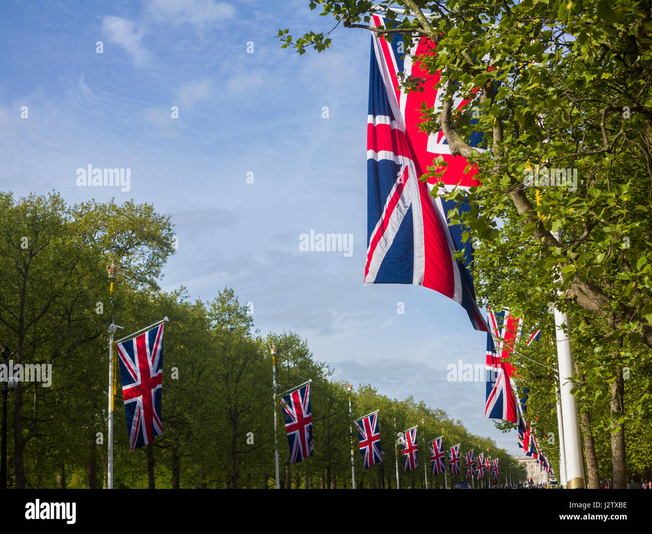 Union Flags On Mall