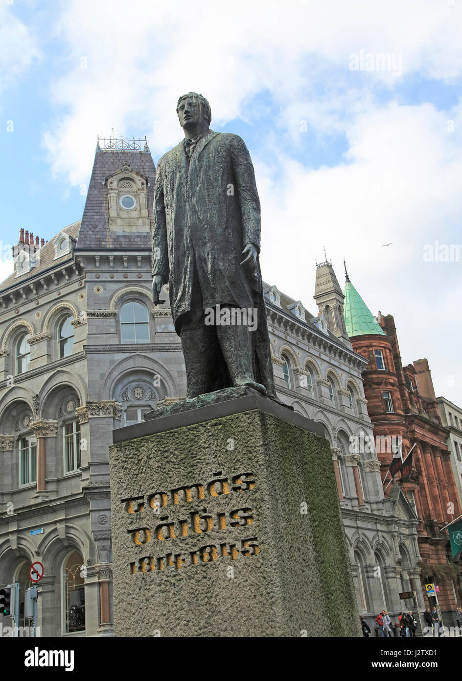 Tomas Daibis, Thomas Davis, statue on College Green, Dublin city ...