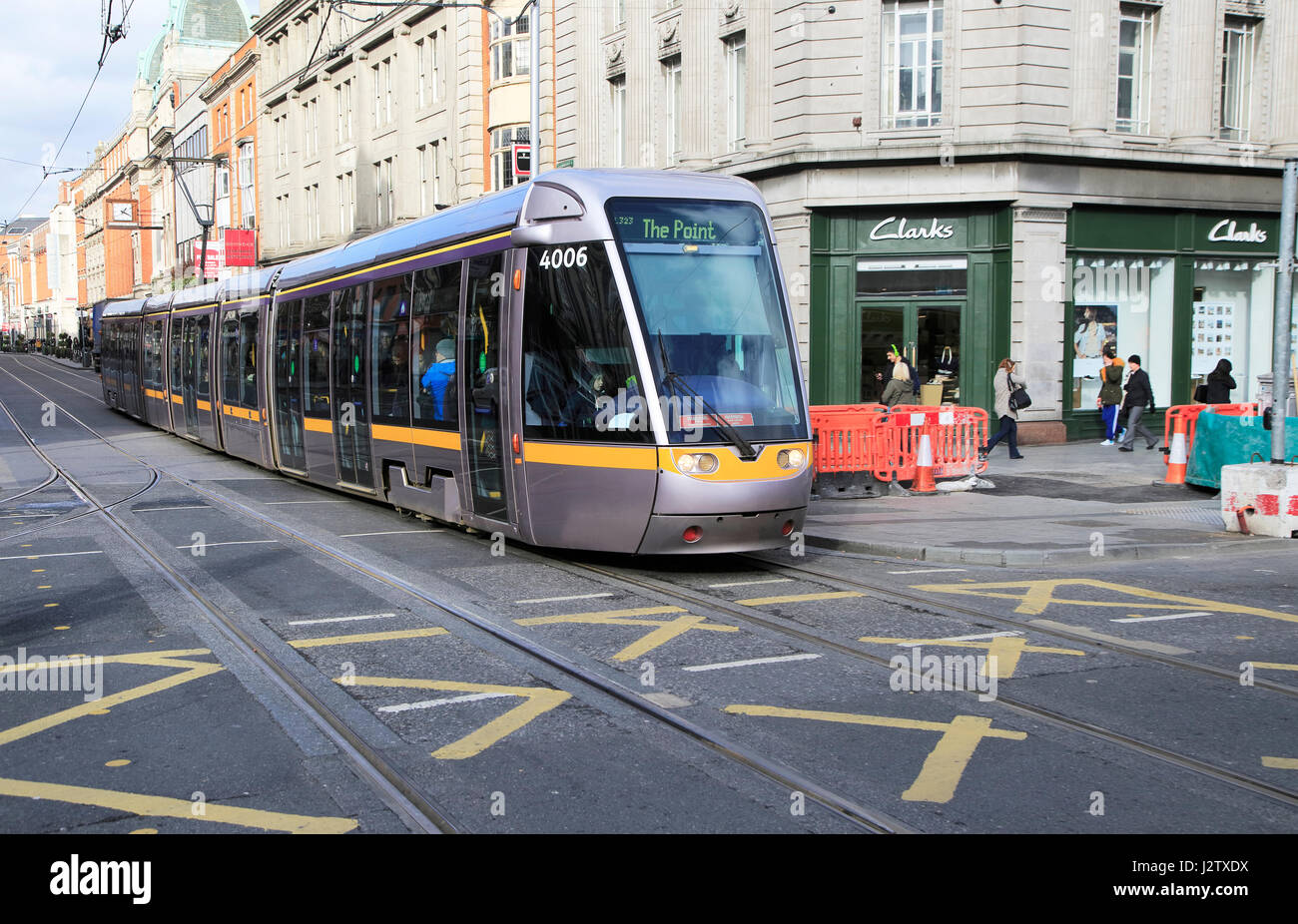 LUAS urban public transport light rail tram system, city of Dublin ...