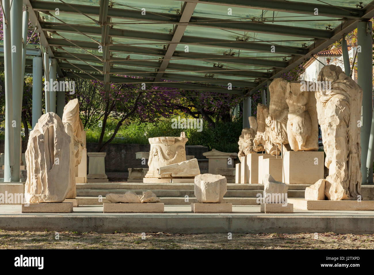 Ancient statues at Acropolis in Athens, Greece Stock Photo - Alamy