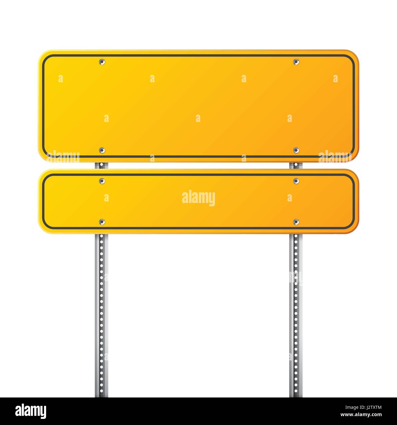 Road yellow traffic sign. Blank board with place for text.Mockup ...