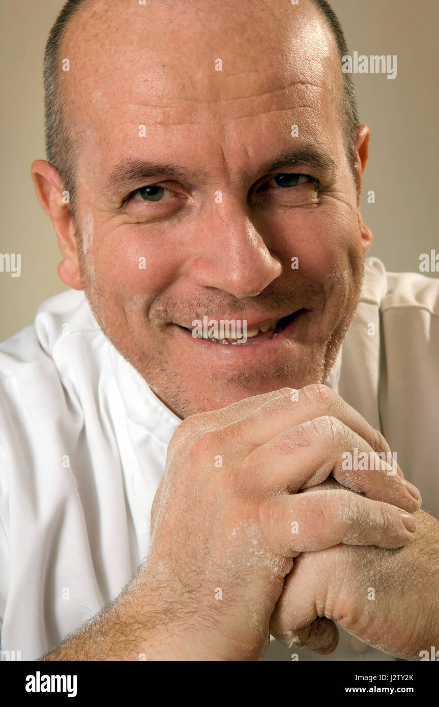 Baker and chef Richard Bertinet at his cookery school in Bath with a ...
