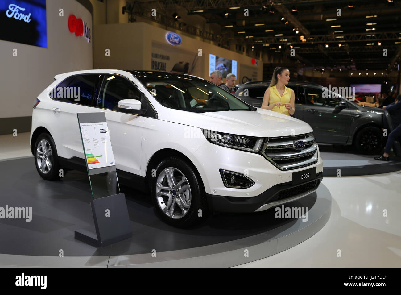 ISTANBUL, TURKEY - APRIL 22, 2017: Ford Edge on display at Autoshow ...