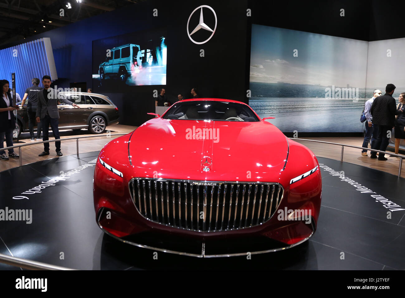 ISTANBUL, TURKEY - APRIL 22, 2017: Vision Mercedes Maybach 6 on display ...